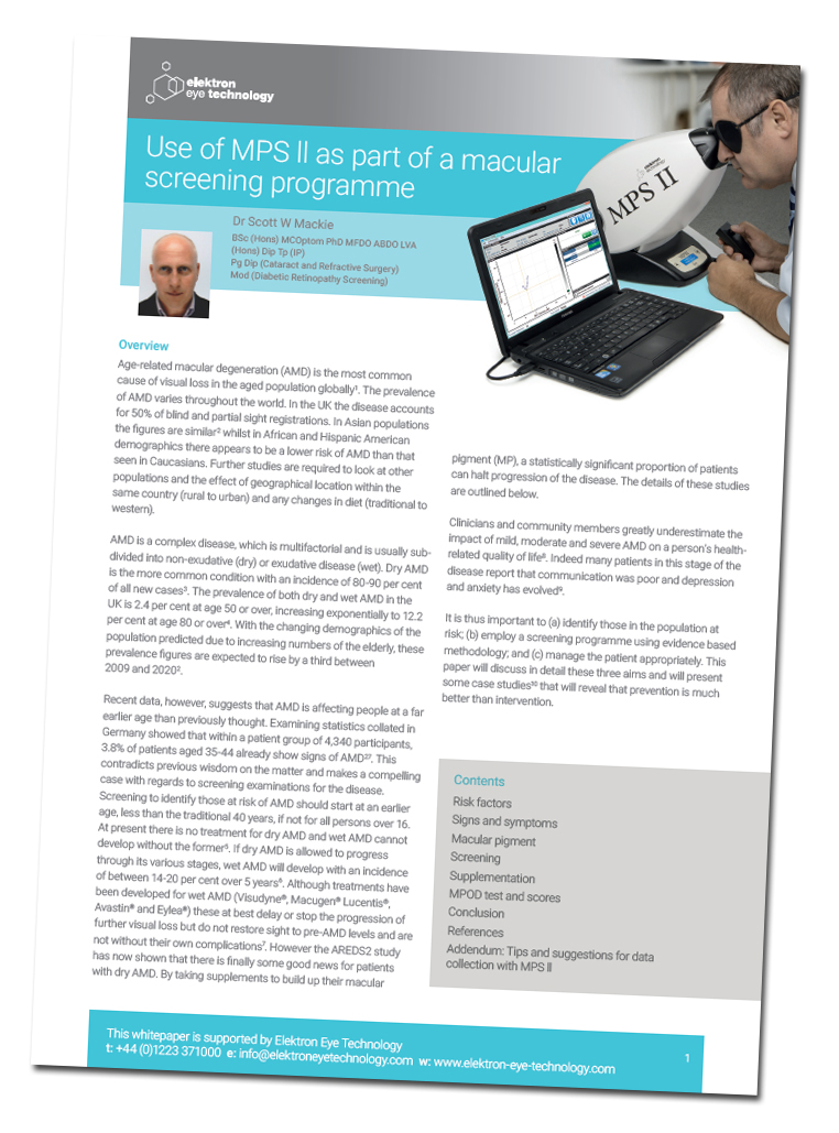 Whtepaper - Macular Degeneration Screening with the MPS 9001